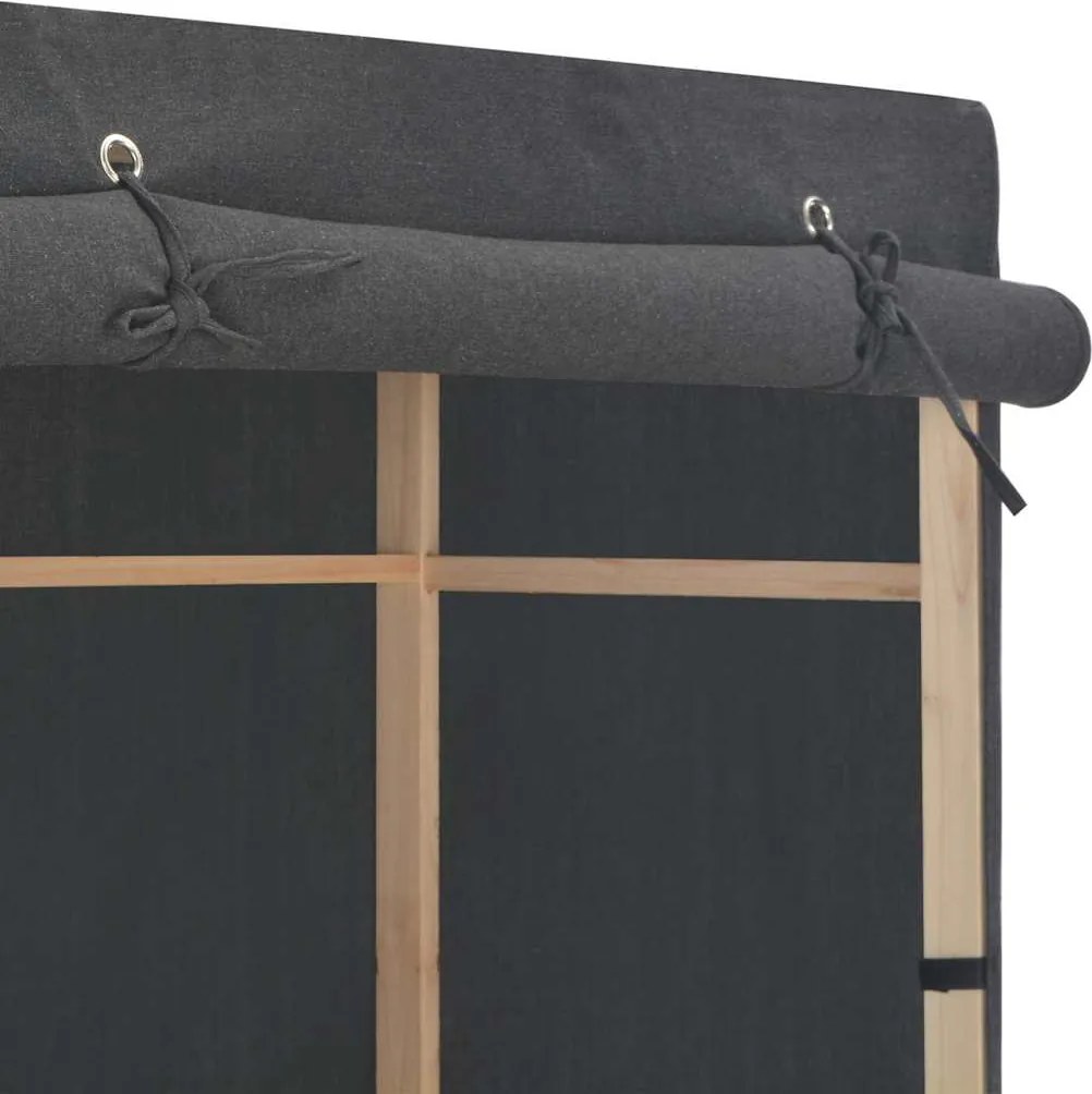 Šatní skříň šedá 79 x 40 x 170 cm textil 248191