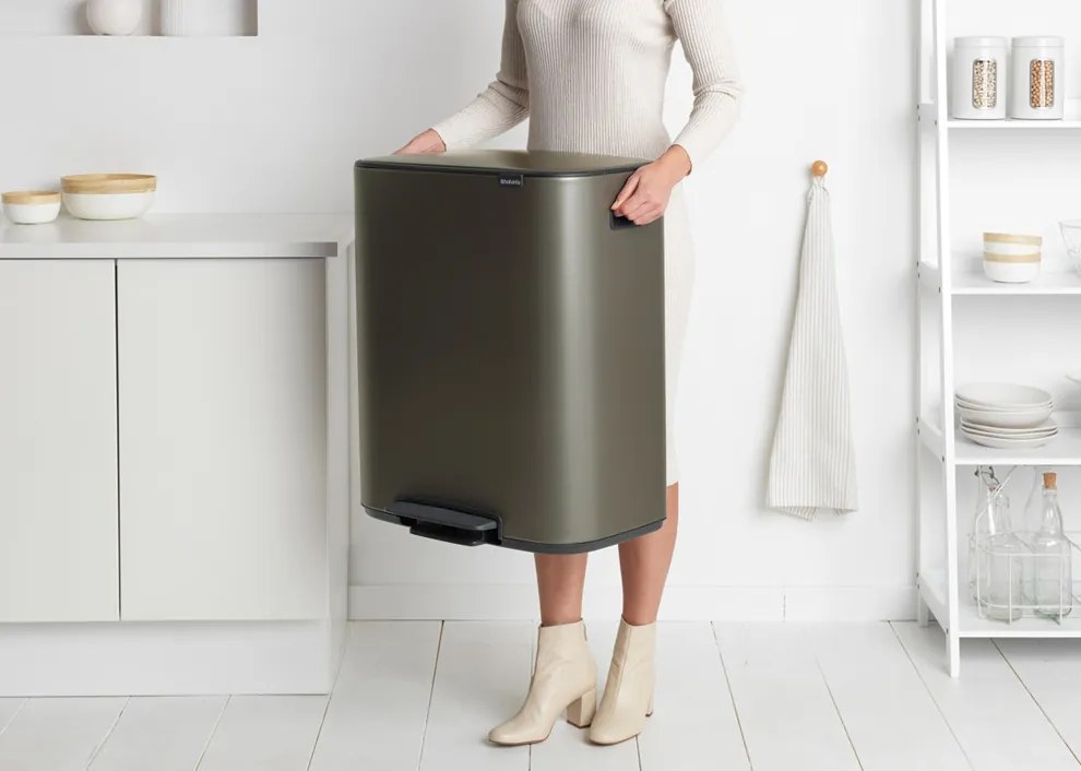 Brabantia BO pedálový koš 2x30L platinová