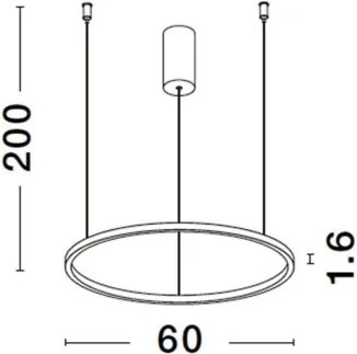 Závěsné LED svítidlo NOVA LUCE TARQUIN 37W 3000K 9345602 stmívatelné Triac