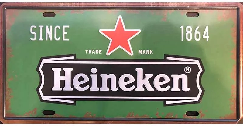 Cedule značka Heineken 30,5cm x 15,5cm Plechová cedule