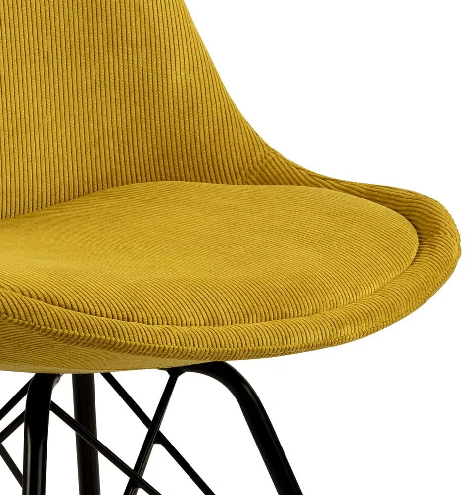 Žlutá jídelní židle Eris - Actona