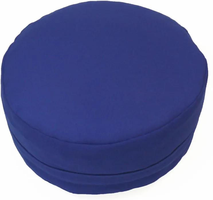 S radostí - vlastní výroba Meditační sedák s modrou mandalou - modrý Velikost: ∅35 x v25 cm