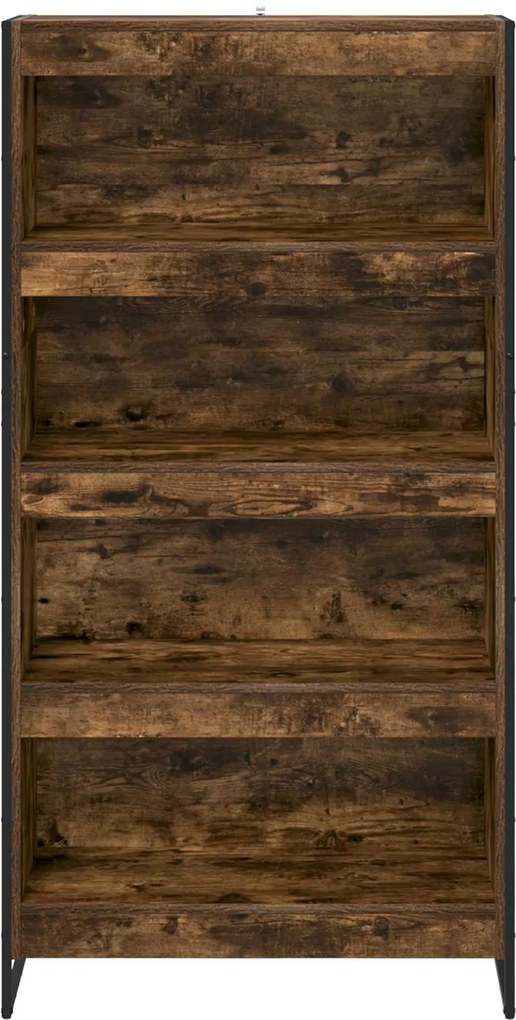 Knihovna 80 x 30 x 155 cm Kompozitní dřevo Kouřový dub 3403006