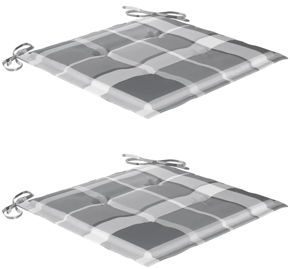 vidaXL Marketos Zahradní židle s čajovým stolkem a poduškami 2ks akáciové dřevo