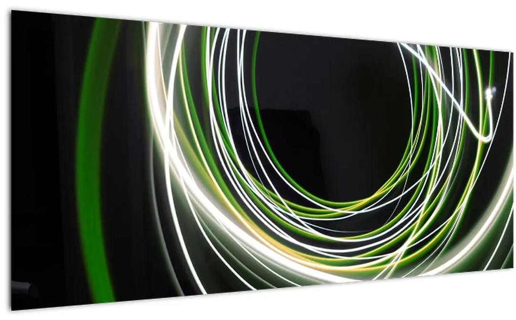 Obraz zelených čar (100x40 cm), 40 dalších rozměrů