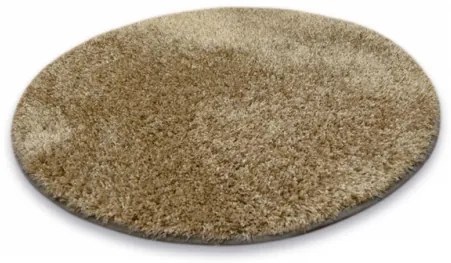 Makro Abra  Kulatý koberec SHAGGY NARIN P901 tmavě béžový průměr 120cm