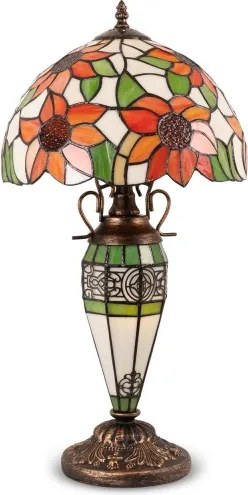 BRILAGI - Tiffany vitrážová stolní lampa SUNFLOWER 1xE27/60W/230V + 1xE14/40W