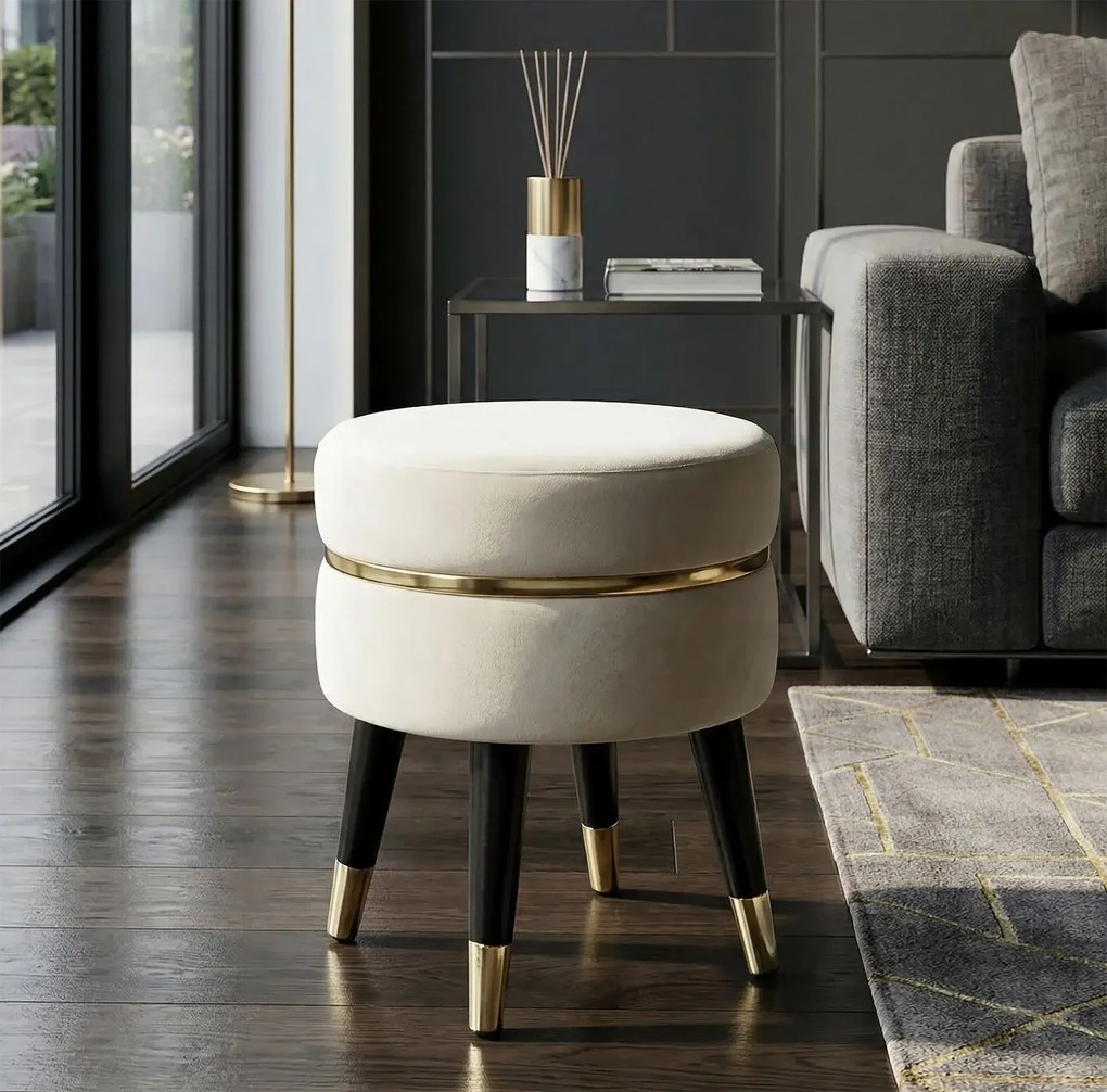 Taburet PARIS 35 cm krémový