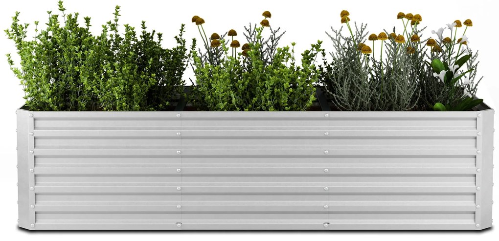 Blumfeldt High Grow Straight vyvýšený záhon | 1 440 l | Ergonomický | Odolný vůči povětrnostním vlivům | Otevřená spodní struktura