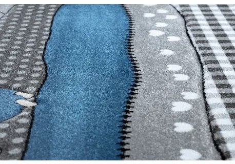 koberec PETIT FARMA ZVÍŘATA, modrý velikost 160x220 cm | krásné koberce cz