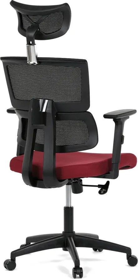 Kancelářská židle KA-B1025 BOR, houpací mechanismus, červená síťovina (63 x 68) cm