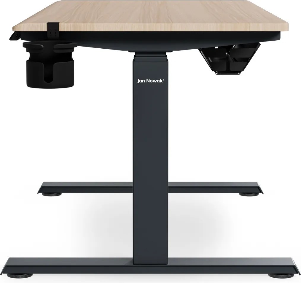 Elektrický stůl s regulací výšky ergonomický antracitový/dub sonoma,1200x600 mm: ARIA