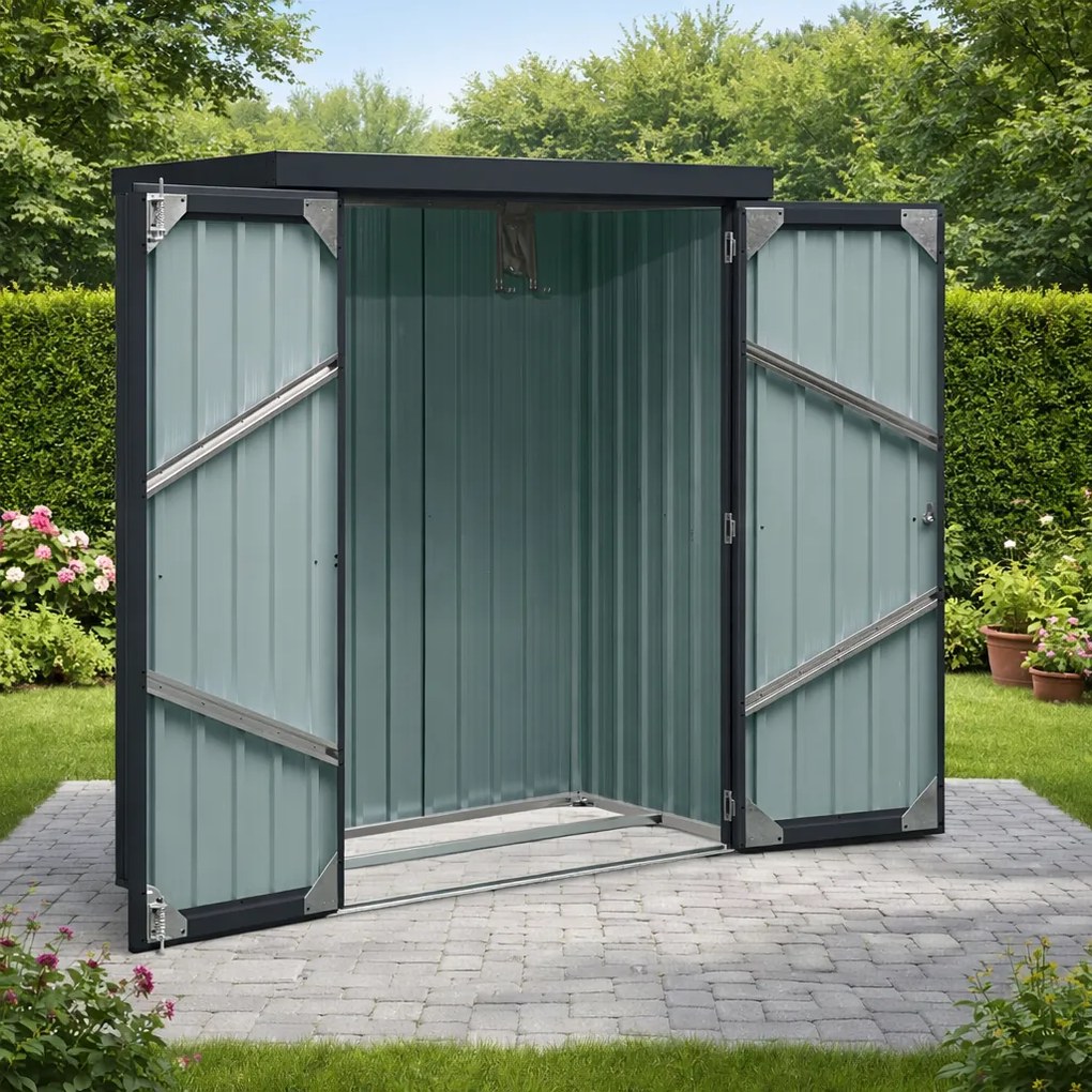Zahradní domek BestBerg ZS-25A  / 1,1 m² / 81 × 140 × 180 cm / antracit