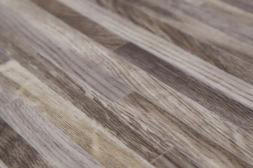 PVC podlaha - lino Toptex Line Oak 906L - dub, na míru, šíře 5m, šedá, filc, chodba / předsíň