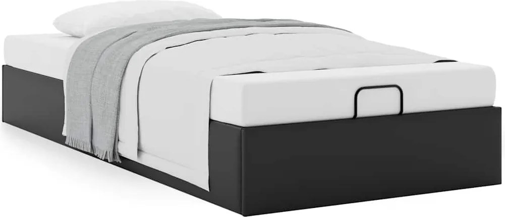 Osmanský rám postele bez matrace černá 90x200 cm umělá kůže 3310779