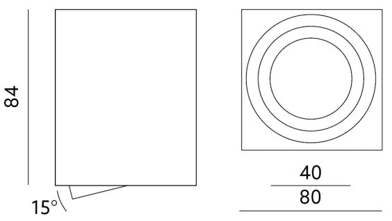 Bodové svítidlo OH37 35W/230V 8,4 cm černá