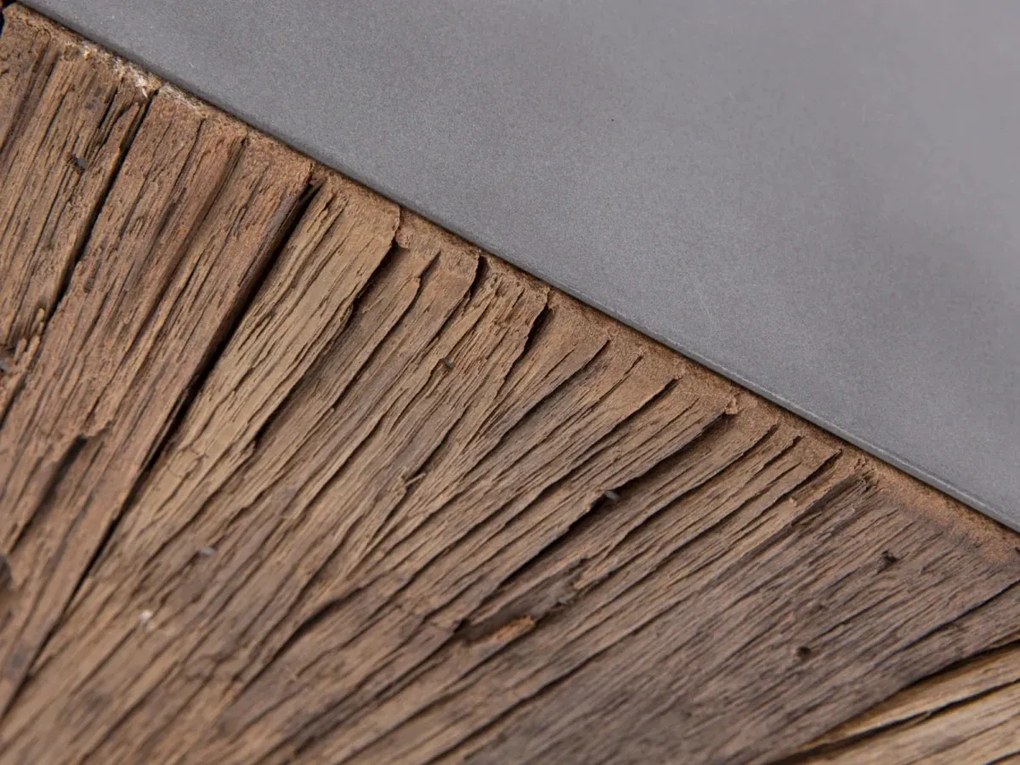 furniture-nabytek.cz - Masivní komoda Derwood z recyklovaného dřeva a kovu, lakovaná, přírodní / šedá