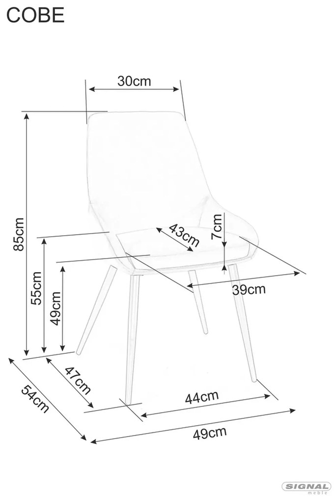 Čalouněná jídelní židle Cobe Velvet zelená