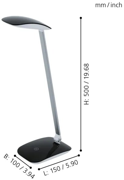 Eglo 95696 - LED Stmívatelná stolní lampa CAJERO 1xLED/4,5W/USB