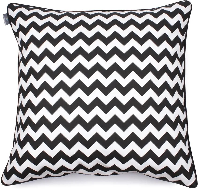 Černo-bílý povlak na polštář WeLoveBeds Zig Zag, 60 x 60 cm