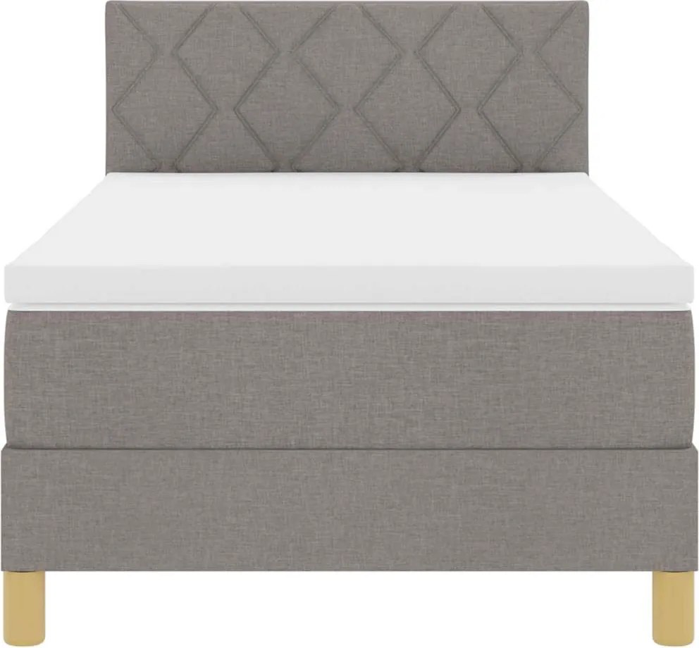 Postel s boxspringem s polštářem Taupe 100 x 200 cm textil 3338976