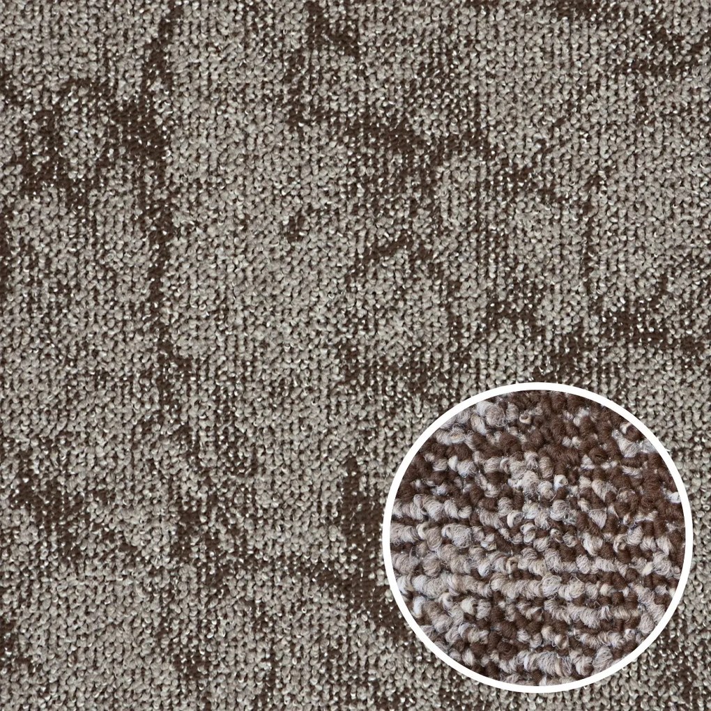 Spoltex, Metrážový koberec Marbeline 190 hnědá, na míru, šíře 4m, hnědá, filc, ložnice