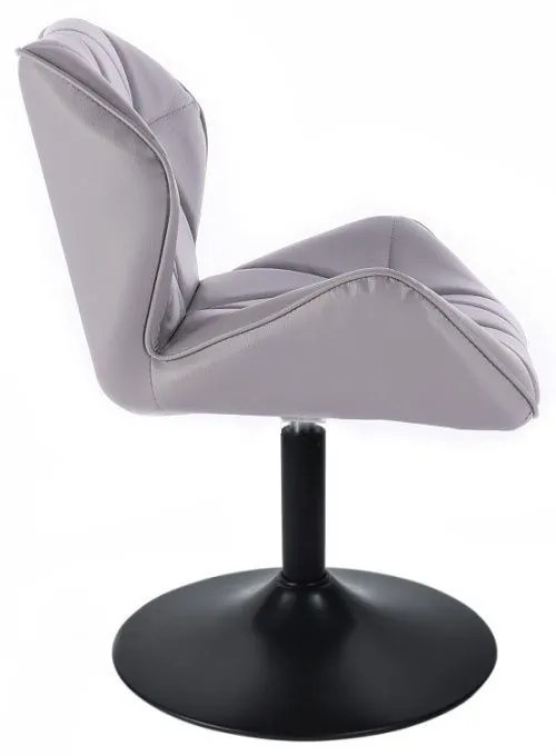 LuxuryForm DESIGN Otočná židle MILANO na černém talíři - šedá