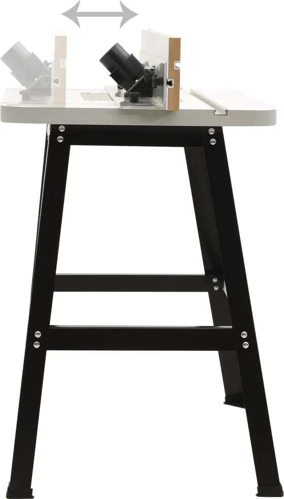 Frézovací stůl ocel a MDF 81 x 61 x 88 cm 147836