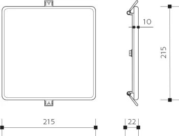 LED podhledové svítidlo Panlux SQUARE 24W IP66 4000K PN14300013