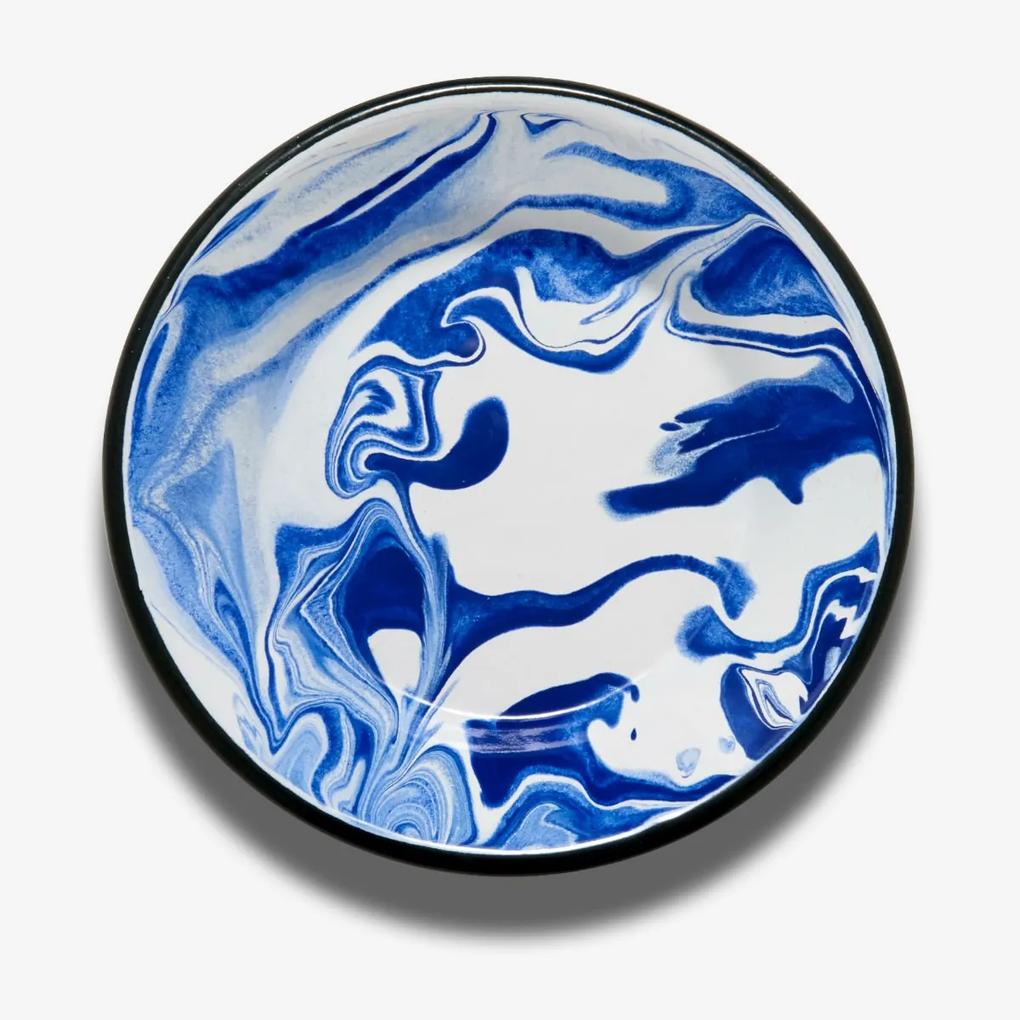BORNN Malý smaltovaný modrý plochý talíř Ø 21 cm