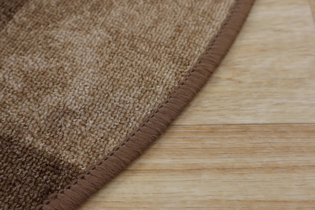 Holtex Nášlapy na schody Retro hnědý půlkruh, samolepící - 28x65 půlkruh (rozměr včetně ohybu)