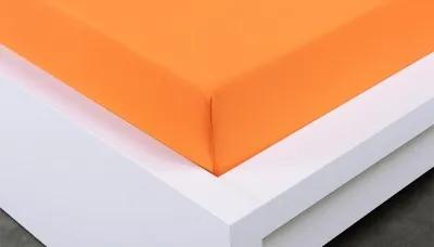 XPOSE ® Jersey prostěradlo Exclusive dvoulůžko - oranžová 200x220 cm