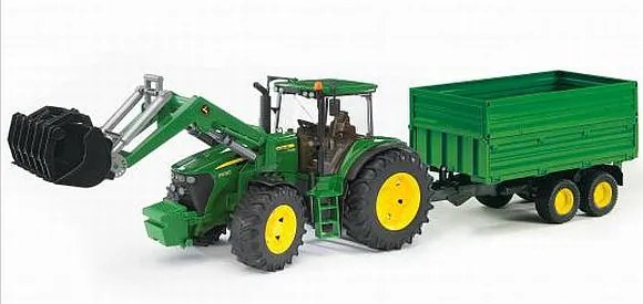 Bruder 03055 Traktor JOHN DEERE + VLEK + RADLICE