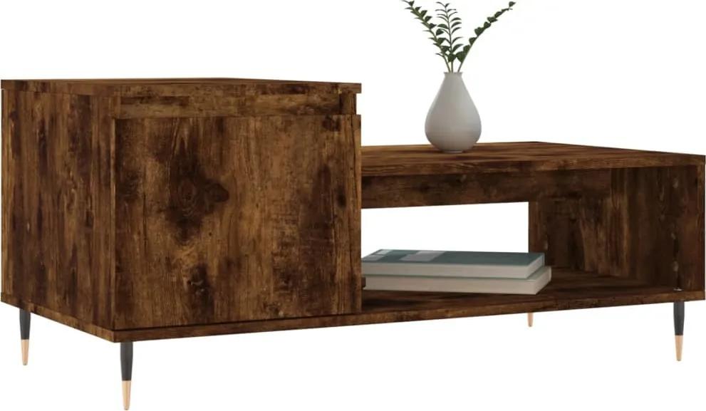 vidaXL Konferenční stolek 100 x 50 x 45 cm kompozitní dřevo [830825] Barva: hnědý dub