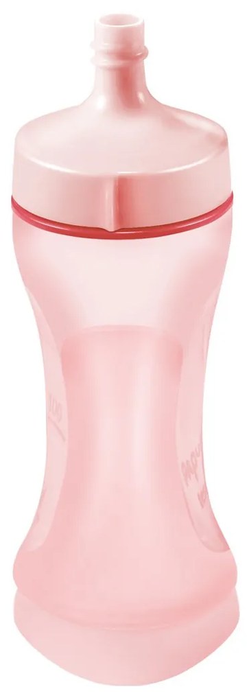 Pružná láhev PAPU PAPI 200 ml, se lžičkou, růžová