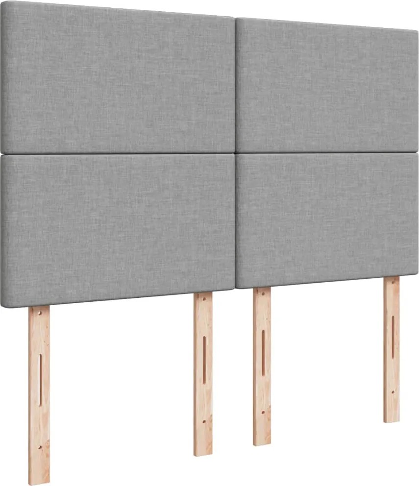 Box spring postel s matrací světle šedá 140 x 190 cm textil 3291656