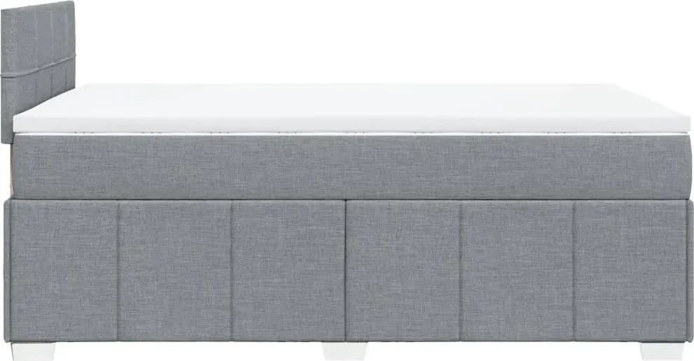Box spring postel s matrací světle šedá 120x190 cm textil 3287007