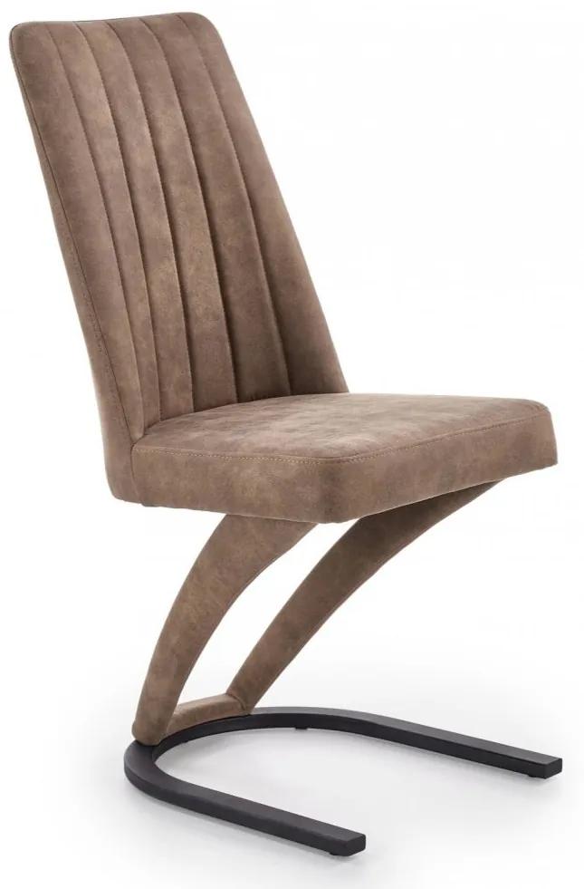 Jídelní židle MARK – ekokůže, hnědá
