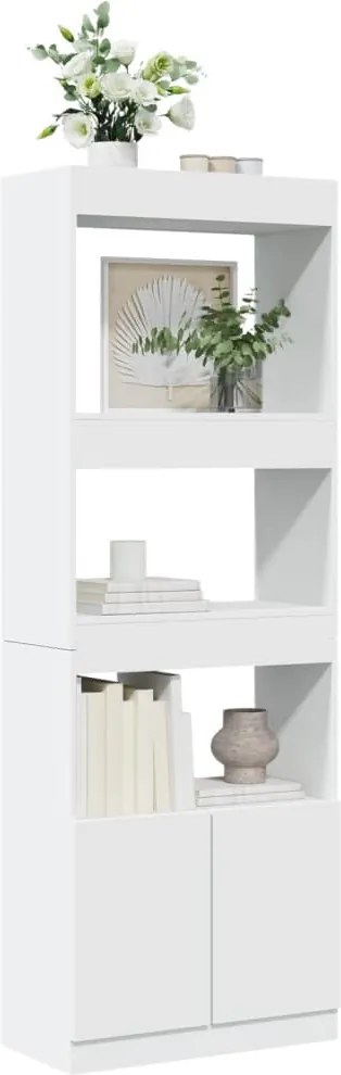 Skříň highboard bílá 63 x 33 x 180 cm kompozitní dřevo 3309600