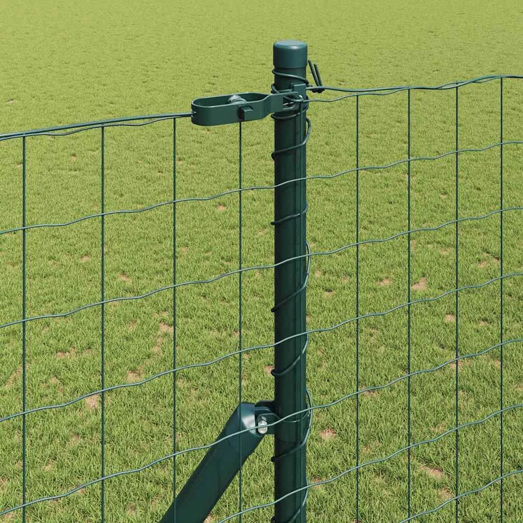 Euro plotové kotvení 10 x 1,5 m Ocel potažená PVC Zelená 3350352