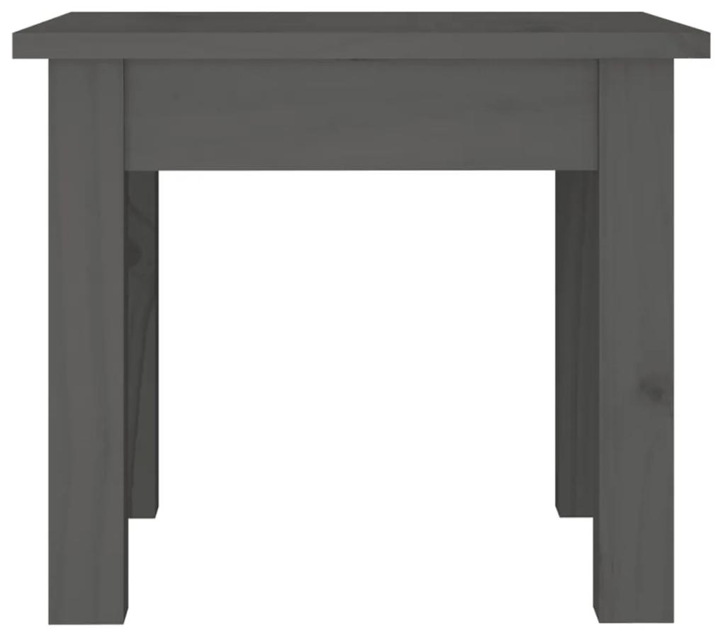 Konferenční stolek šedý 35 x 35 x 30 cm masivní borové dřevo - Default Title