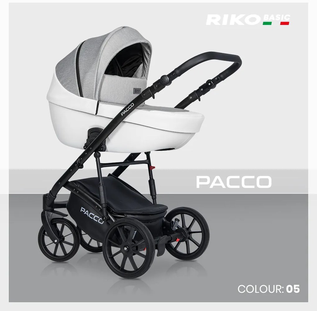 Kombinovaný kočárek Riko Basic Pacco Grey Fox