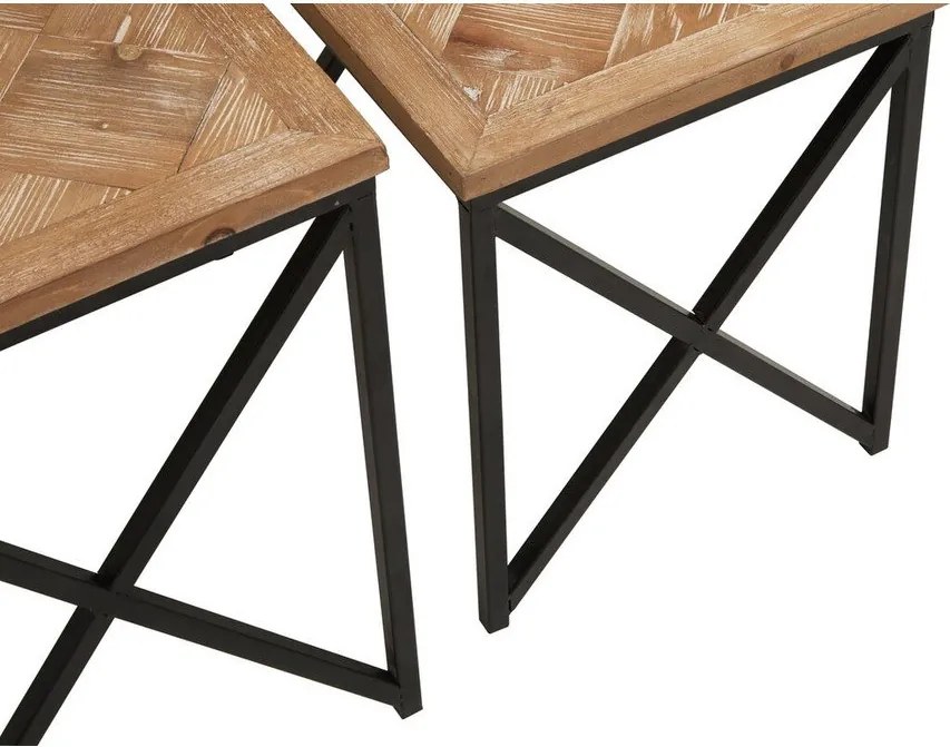 Odkládací stolky v sadě 2 ks z jedlového dřeva 38x51 cm Kickford – Premier Housewares
