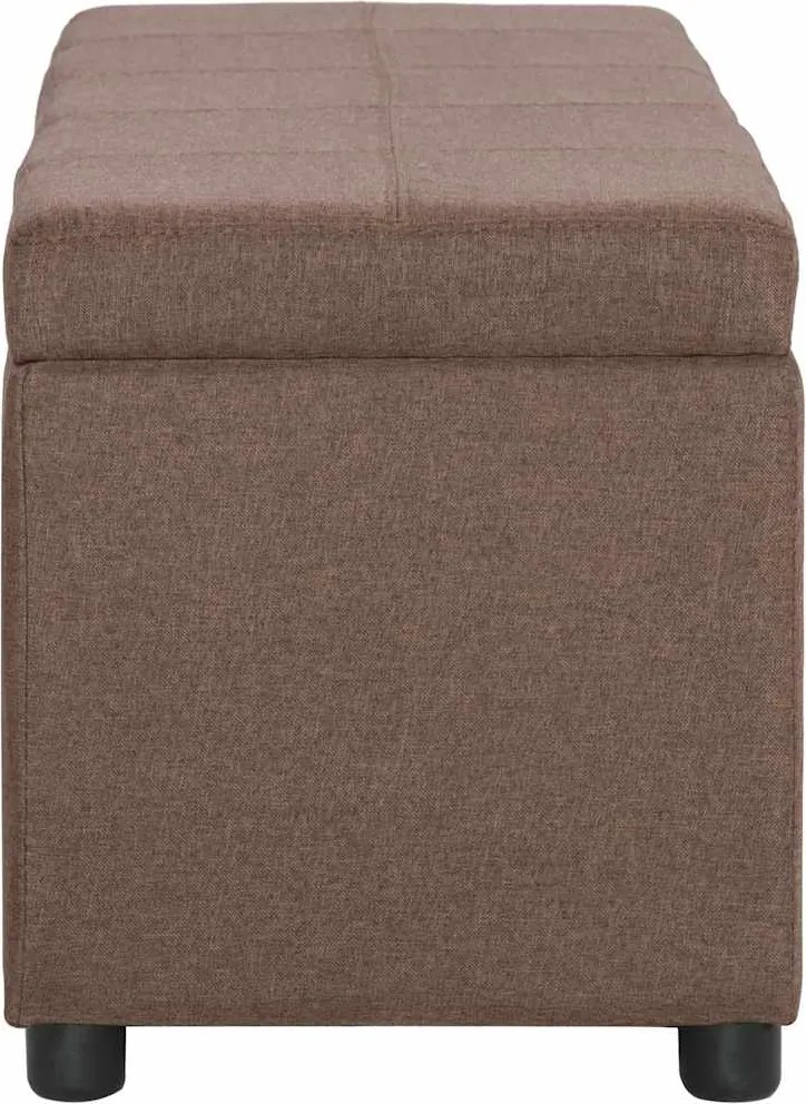 Lavice s úložným prostorem 116 cm hnědá polyester 281320
