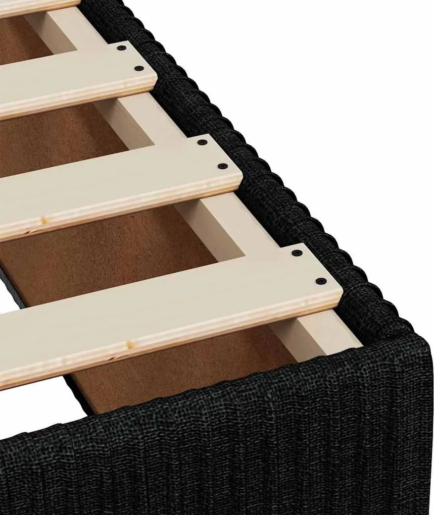 Rám postele černý jednolůžko textil 3285073