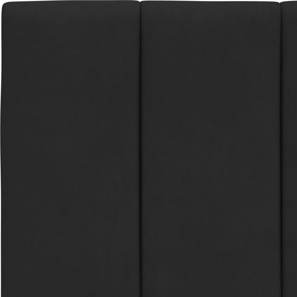 Postel s matrací Hanko černá 100 x 200 cm samet 3208582