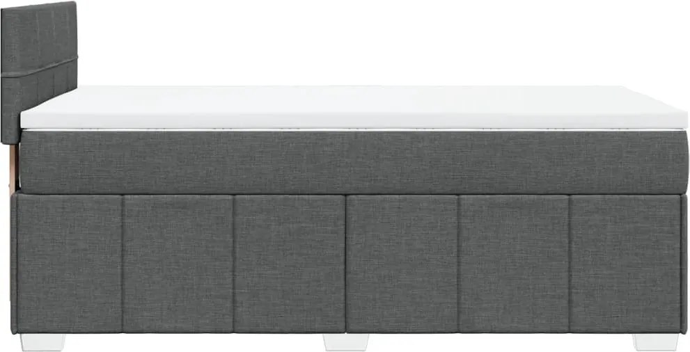 Box spring postel s matrací tmavě šedá 90x190 cm textil 3286924
