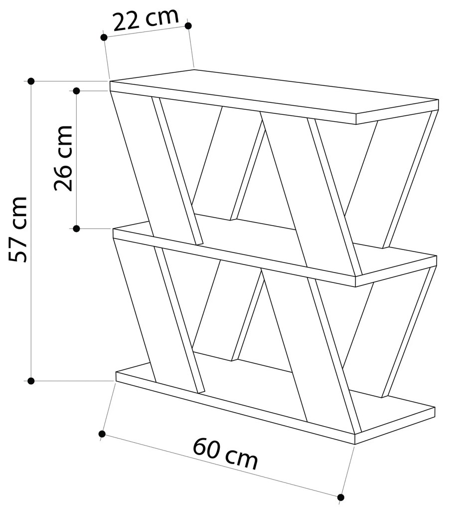 Odkládací stolek Houseland Lazena antracitově šedý