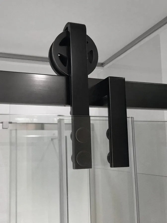 SAPHO VOLCANO BLACK boční stěna 800 mm, čiré sklo