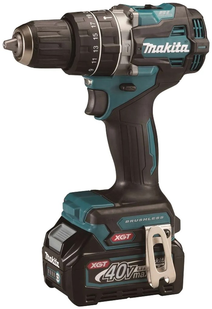 Makita - 40V AKU vrtací šroubovák s příklepem, 2x aku 2,0 Ah, nabíječka HP002GA201